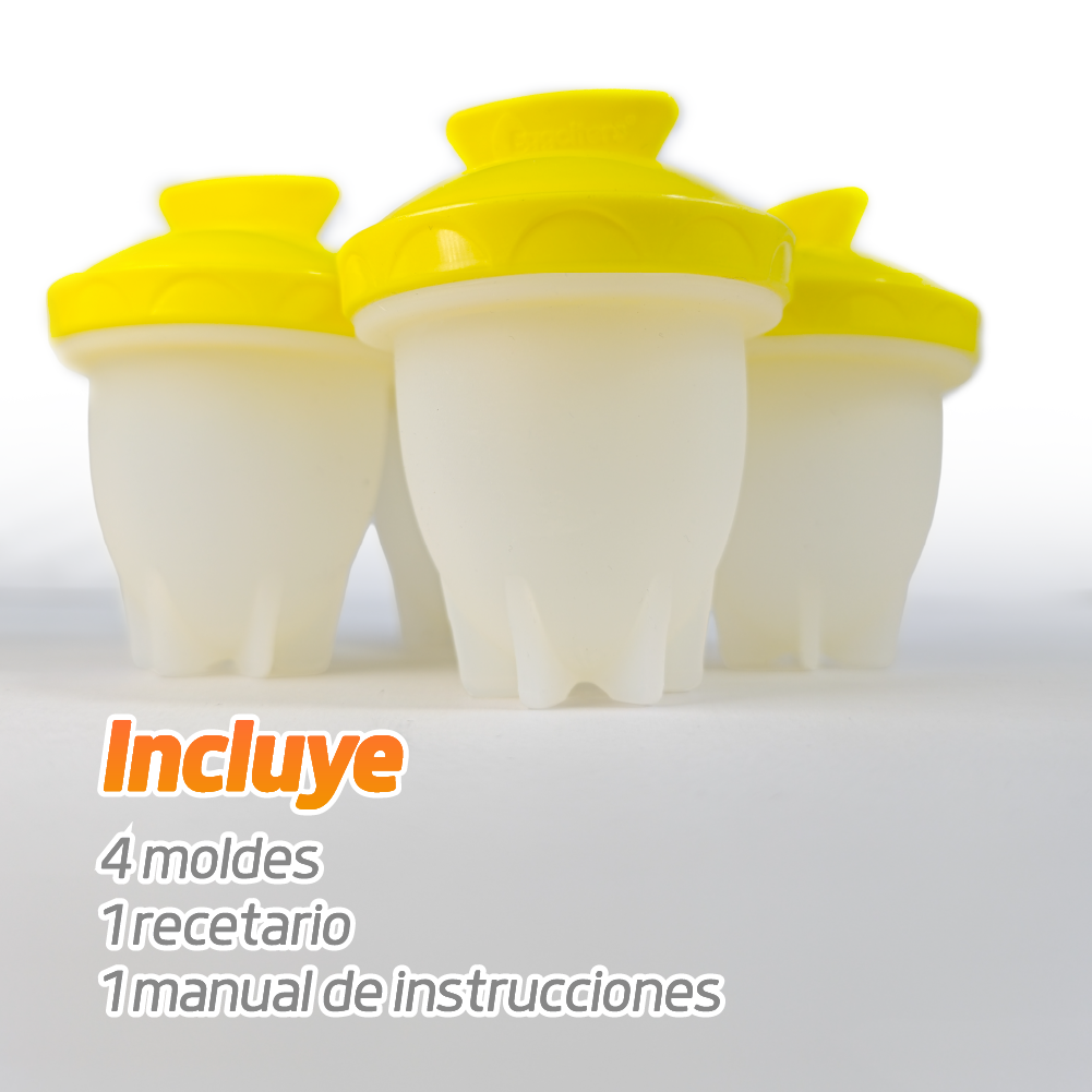 Moldes en silicona para cocinar huevos sin cáscara Set X x 4- Eggciter ...